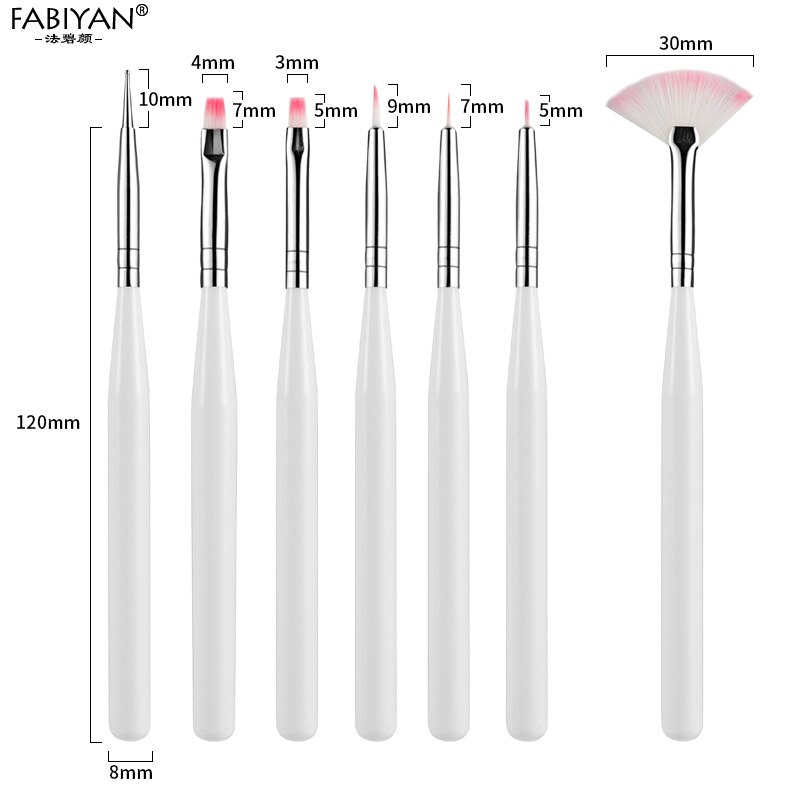 7PCS White Brush Painting Drawing Pen Polish Gel U... – Vicedeal