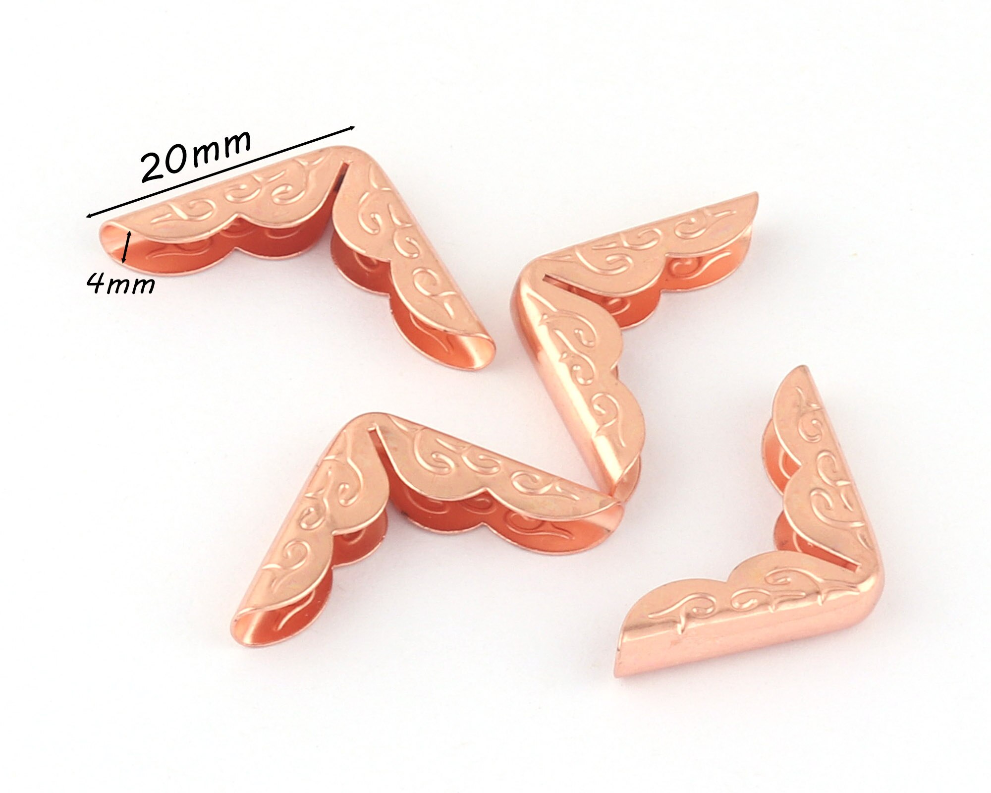 20mm Rose gold Pattern Jewelry Corner Protection C... – Grandado