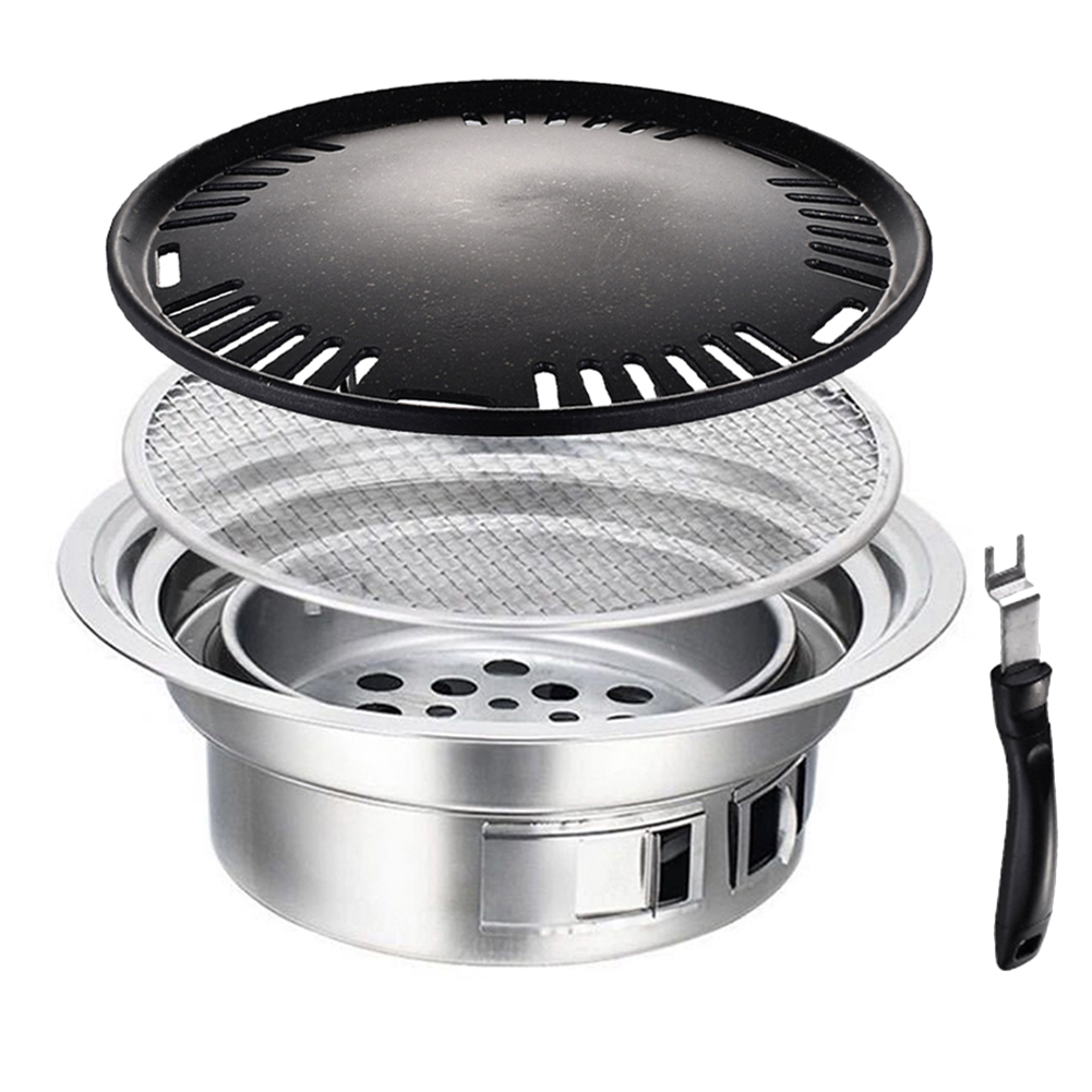 Koreaanse Houtskool Barbecue Grill Rvs Non-stick B... – Vicedeal