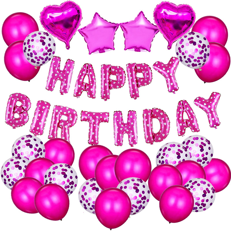 Geburtstag Party Dekoration Set Rose Gold Herz Ste... – Vicedeal