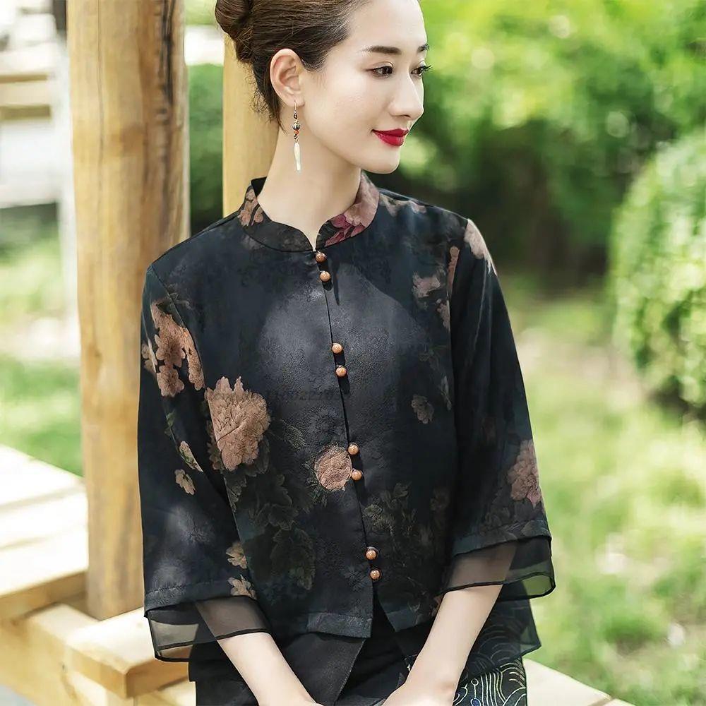 Ropa tradicional china para mujer, tops de estilo ... – Grandado