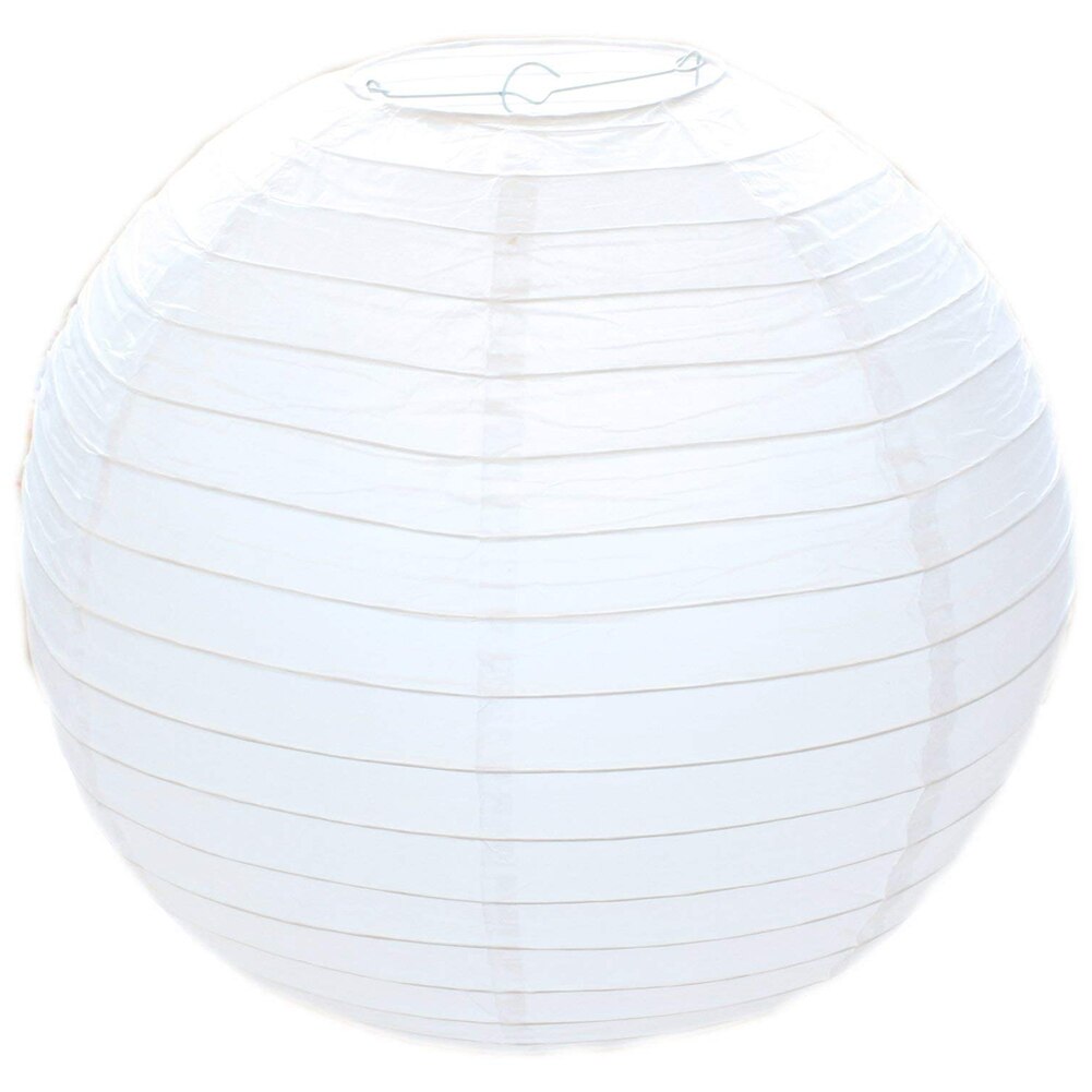 30cm White Round Chinese Paper Lanterns Hanging Pa... – Grandado