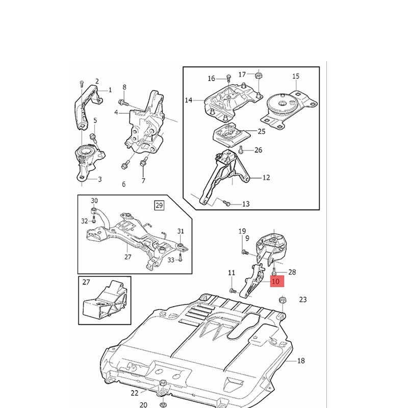 Auto Koppel Arm Motor Beugel Kussen-2012vol Vos 40... – Grandado