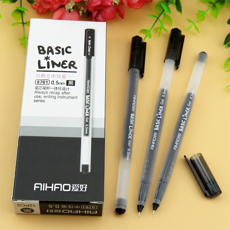 36 pcs/Lot Red black black gel ink pens 0.5mm roll... – Vicedeal