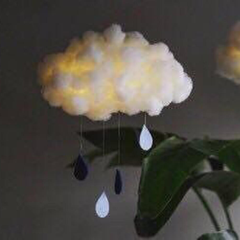 DIY Handmade Cute Cotton Cloud Shape Light Hanging... – Grandado