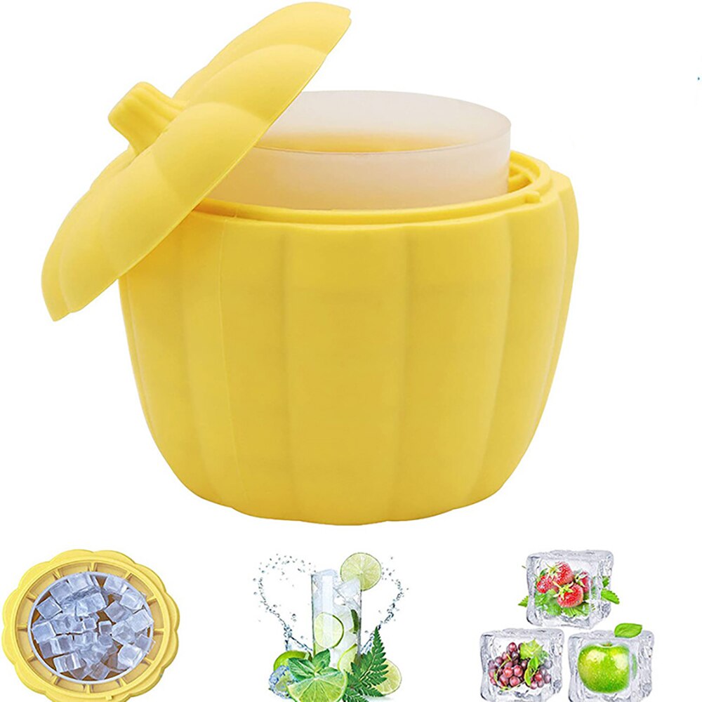 Silicone Pumpkin Ice Bucket Ice Tray Champagne Whi... – Grandado