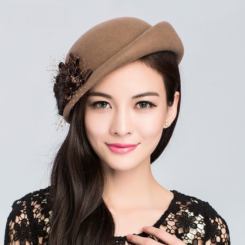 Lady French Berets Caps For Women 100% Wool Felt F... – Vicedeal