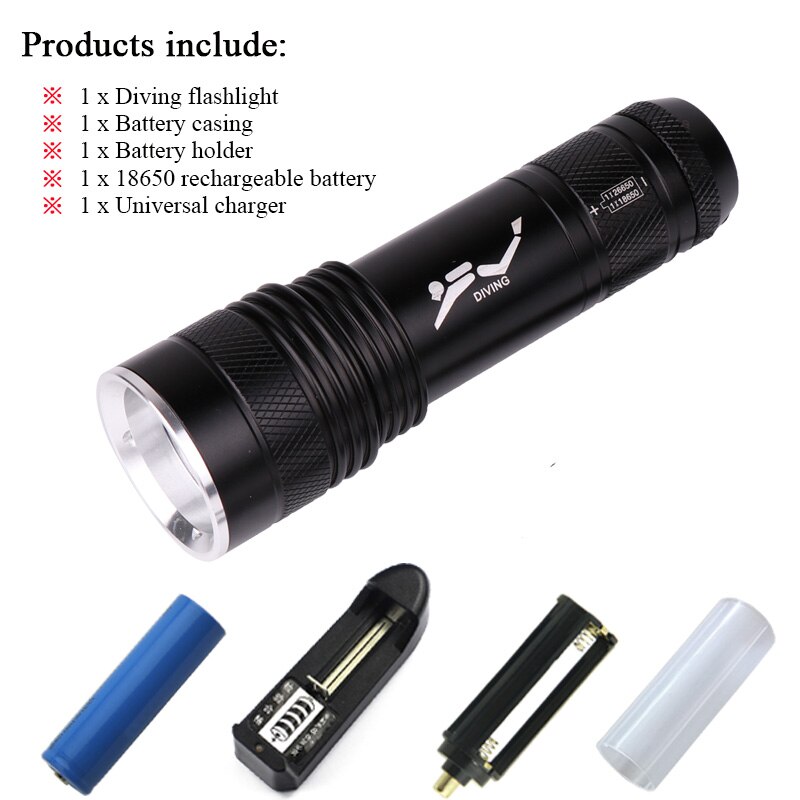 Linterna de buceo LED recargable 395 linterna UV l... – Grandado