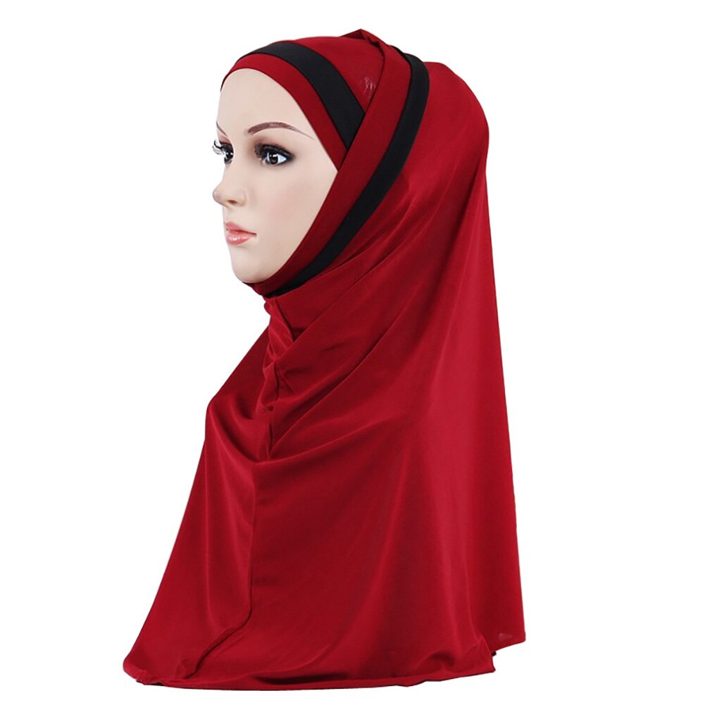 Bufanda de de dos colores unidos para mujer, Hijab... – Grandado