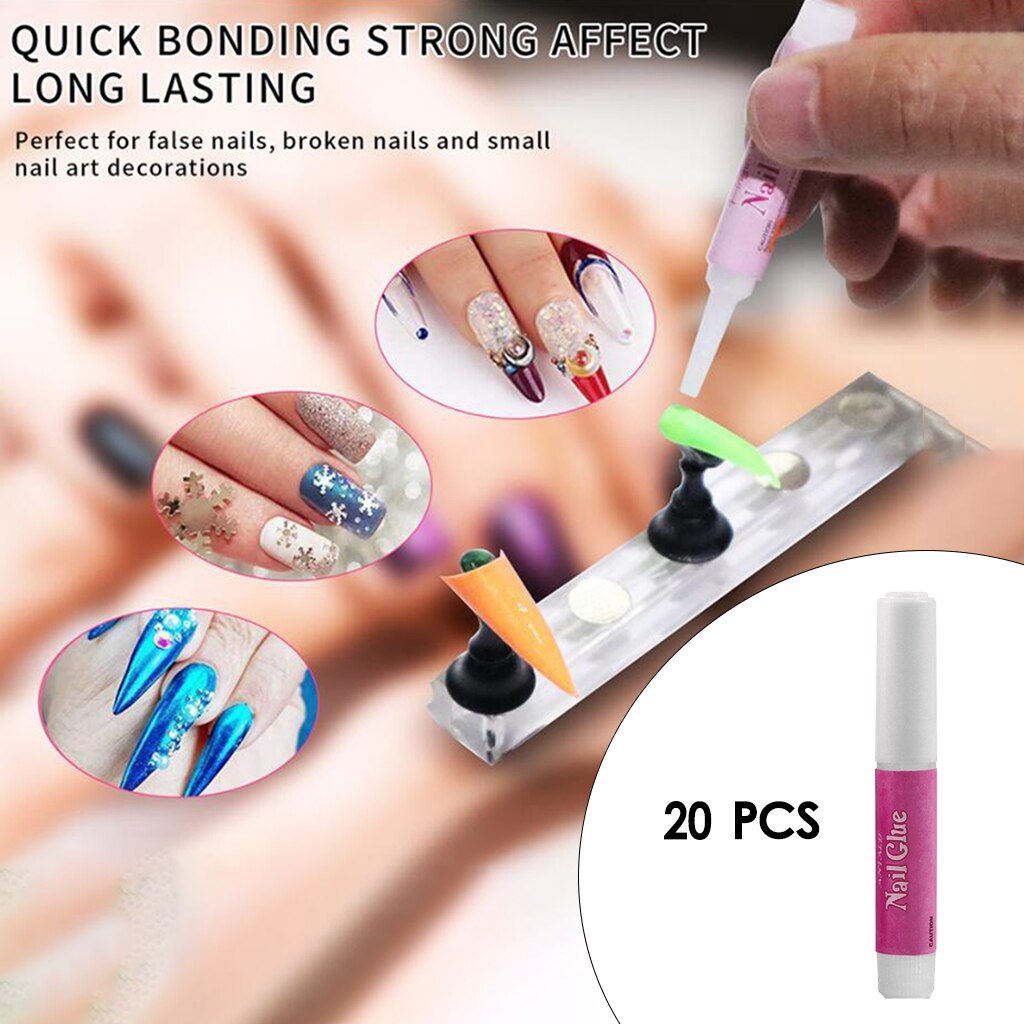 Nail Glue 20Packs 2g Nail Glue Clear Strong Adhesi... – Grandado