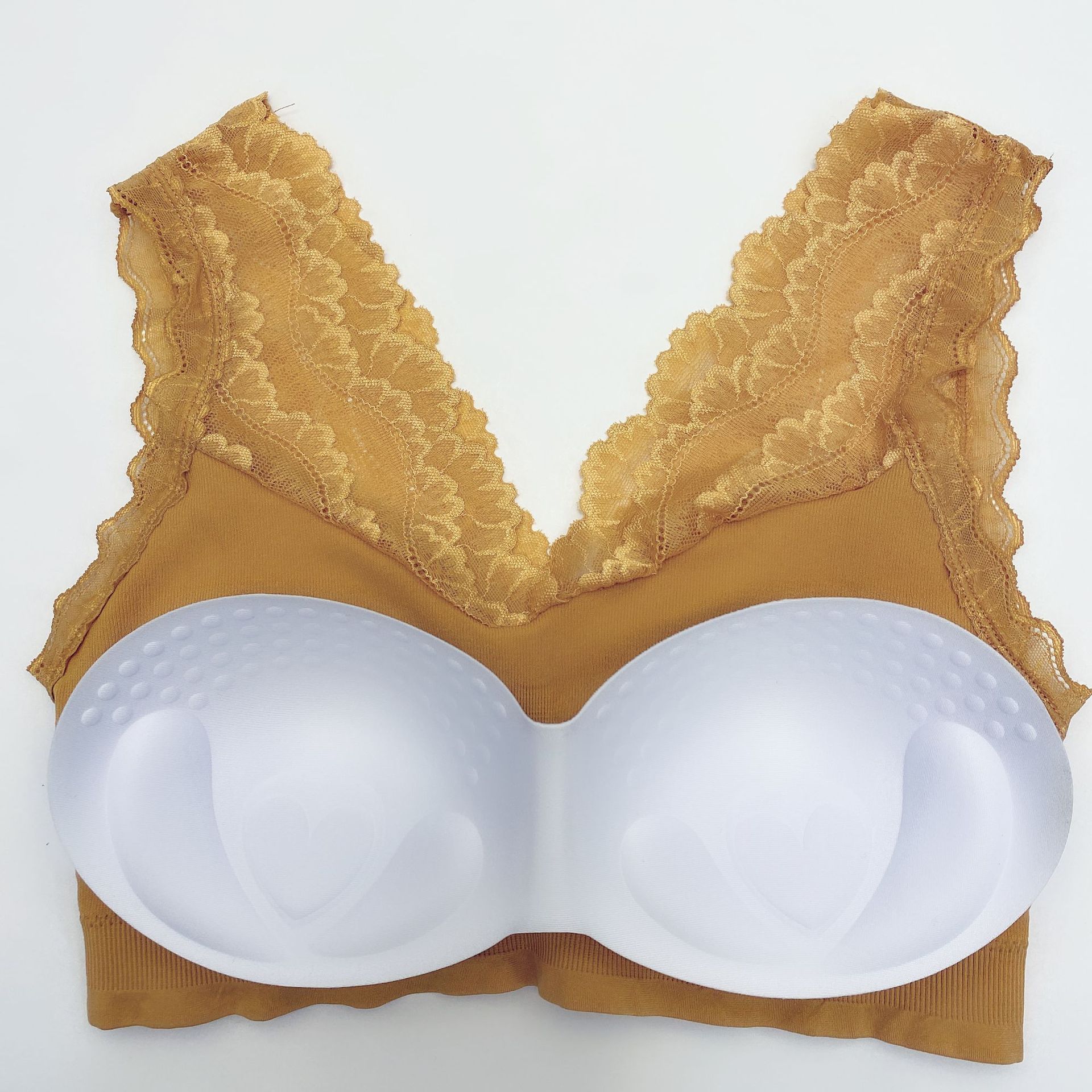 Grote v mooie rug bh omhulde borst kant u-vormig o... – Grandado
