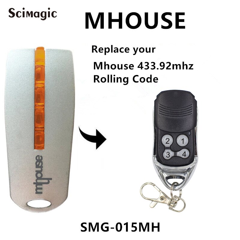 compatible MHOUSE 433.92mhz rolling code GTX4 GTX4... – Grandado