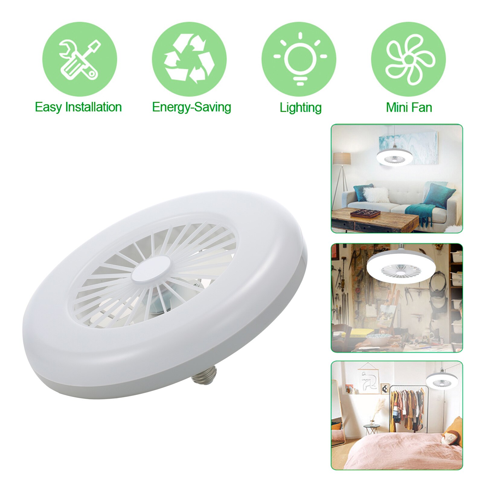 Mini Fan Light E26/E27 Desk LED Makeup Ring Light ... – Grandado