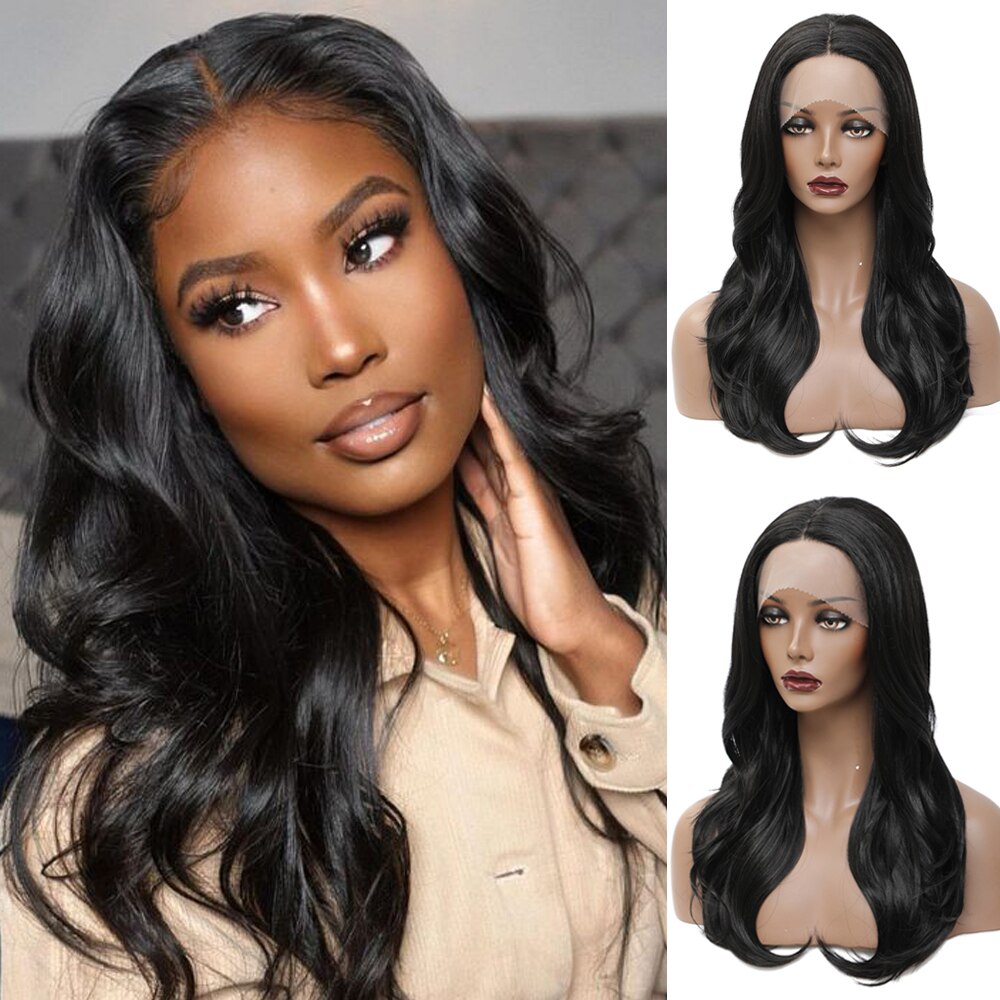 X-TRESS Long Wave Synthetic Lace Front Wigs For Wo... – Grandado