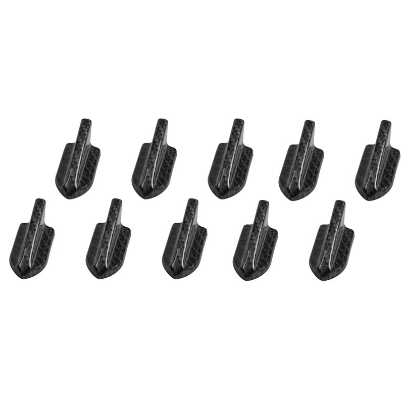 10 st/set svart kolfiber bil evo-stil baktak hajfe... – Grandado
