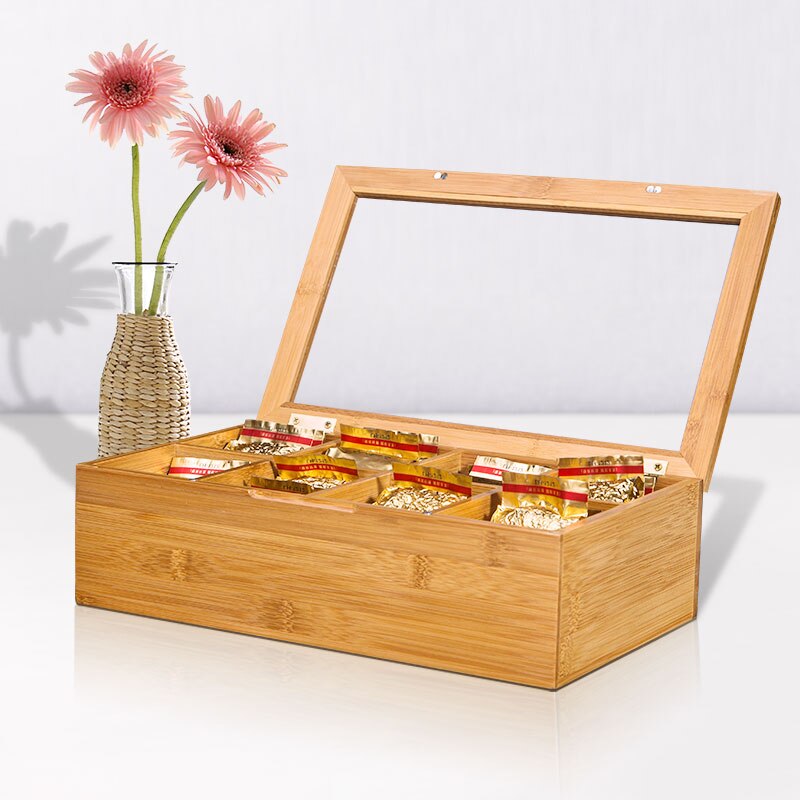 Bamboo Storage Box with Cover Retro Style Dolls Di... – Grandado