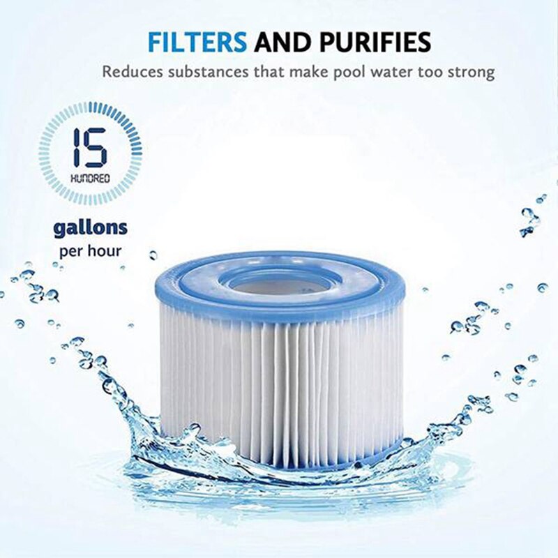 6 Pcs Swimming Pool Filter 300 Gallon Filter Cartr... – Vicedeal