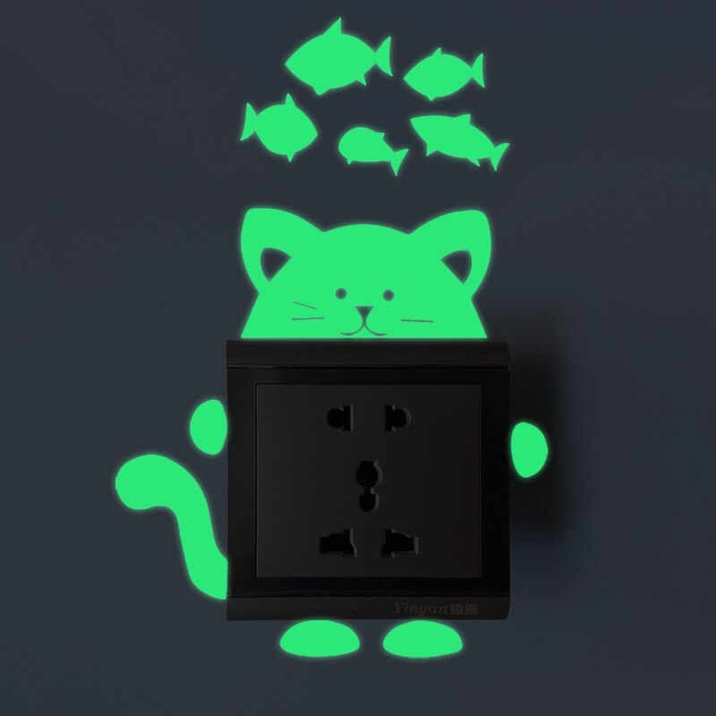 Switch Cartoon DIY Wall Sticker Light Fluorescent ... – Vicedeal