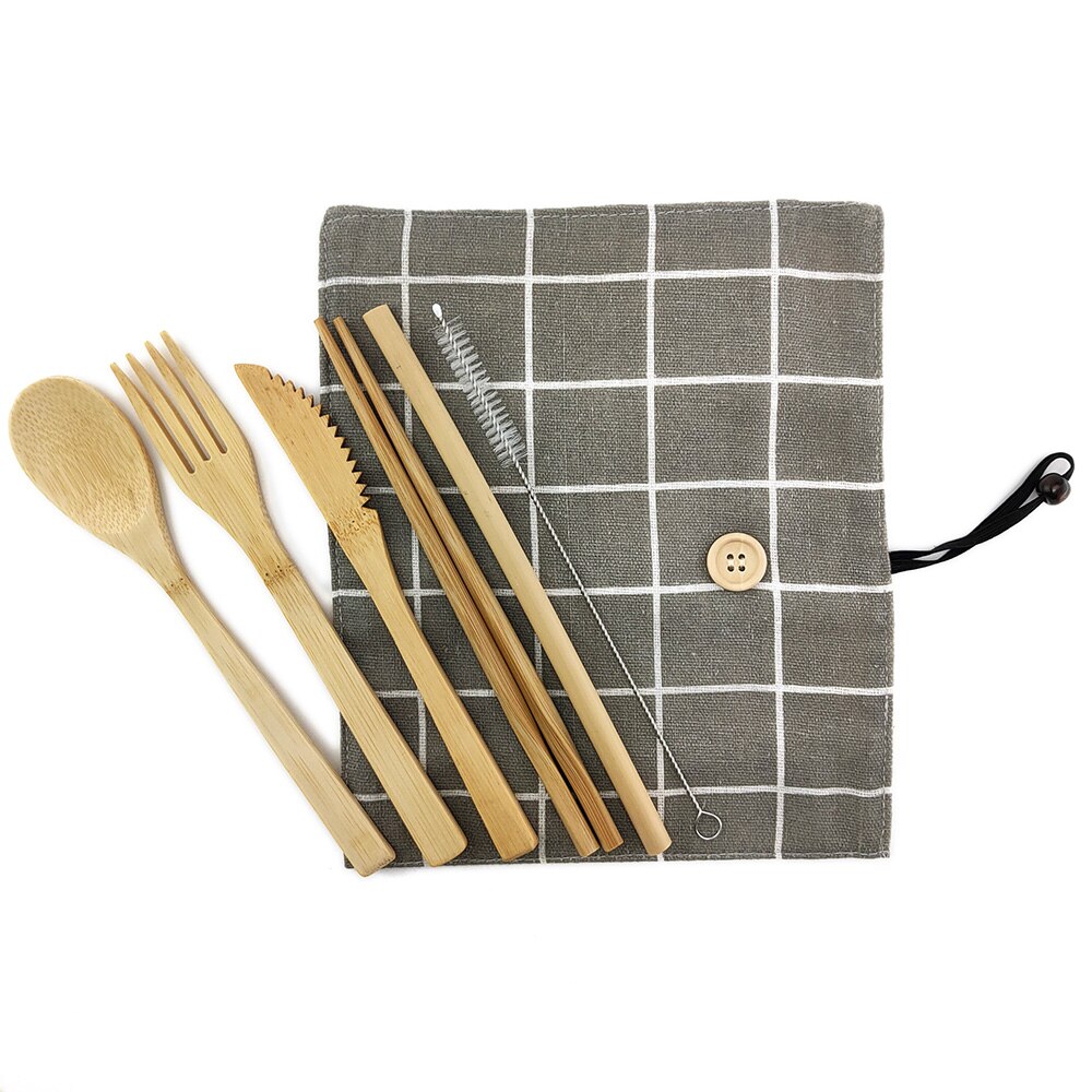 Eco-Friendly Bamboo Utensils travel Cutlery Set Wo... – Grandado