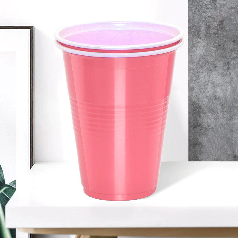 50pcs 16oz red disposable plastic cup beer cup pin... – Grandado