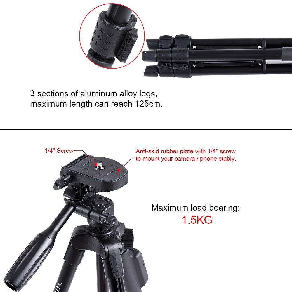 Yunteng 5208 Camera Tripod Self-portrait Monopod T... – Grandado