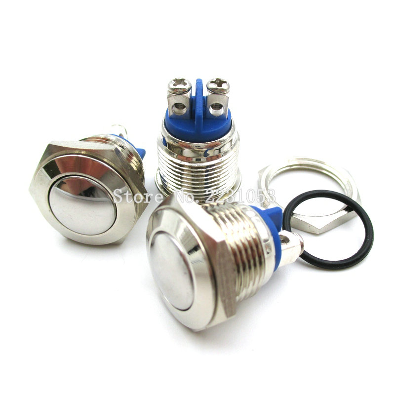2PCS 16mm Start Horn Button Momentary Stainless St... – Vicedeal