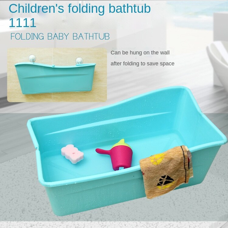 Baby Simple Folding Blue Bathtub Kids Bathroom Tub – Vicedeal