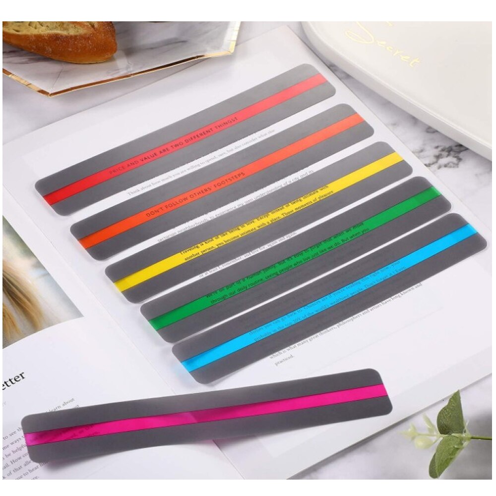 8 Pieces Reading Guide Strips Highlighter Colored ... – Grandado