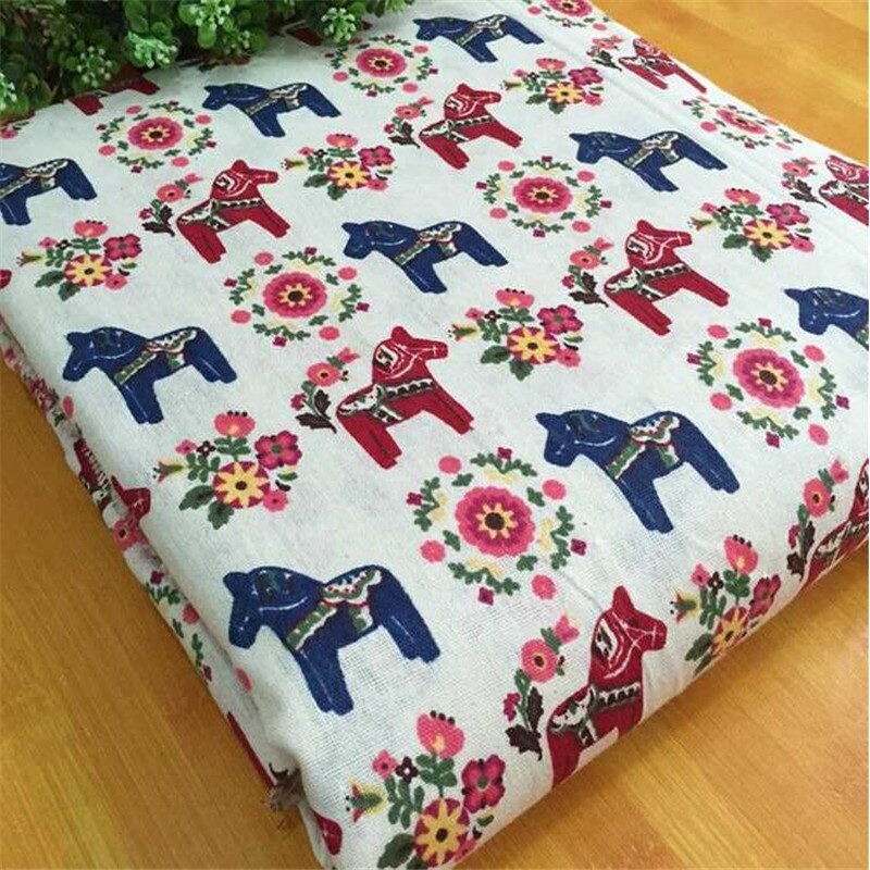 Baumwolle Leinen Nähen Stoff Gedruckt Leinen Baumw... – Vicedeal