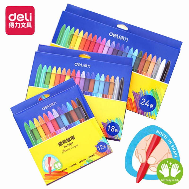 Deli Children's plastic crayon student triangle pe... – Grandado
