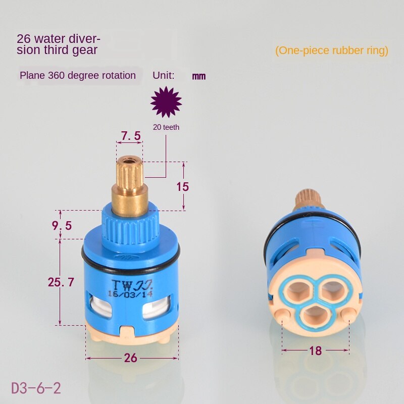 Spool Three-stage diverter valve core 22 / 26mm sh... – Vicedeal