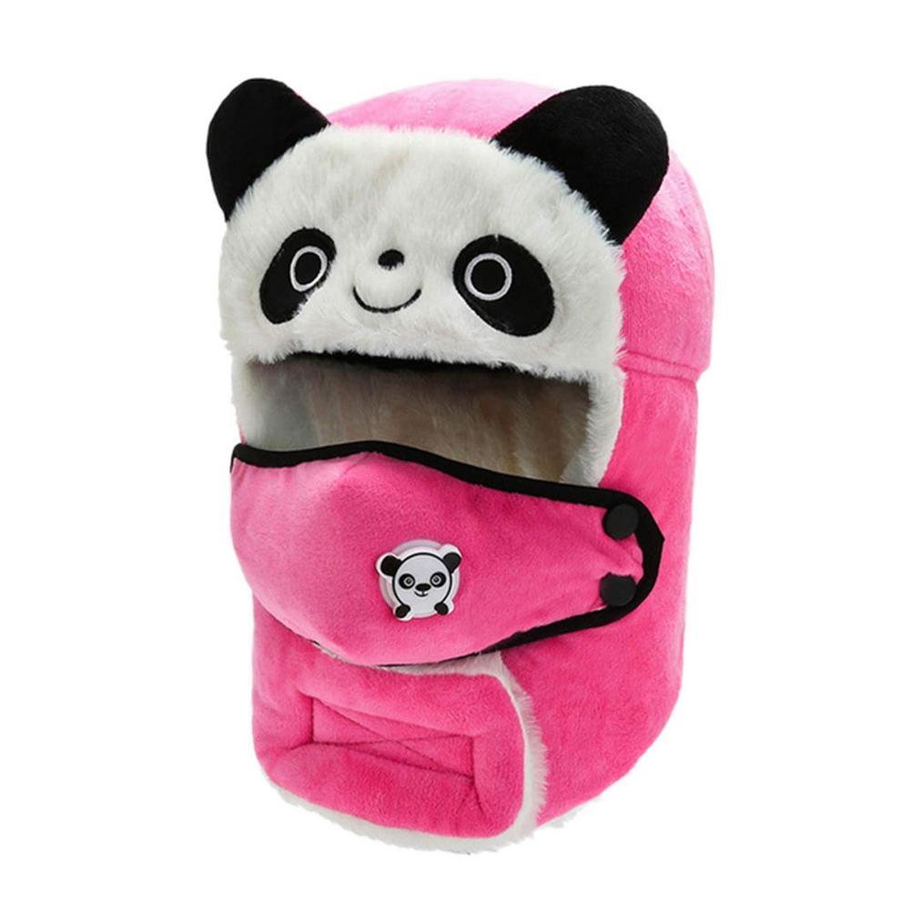 Winter Warm Fleece Hat Cute Cartoon Panda Windproo... – Vicedeal