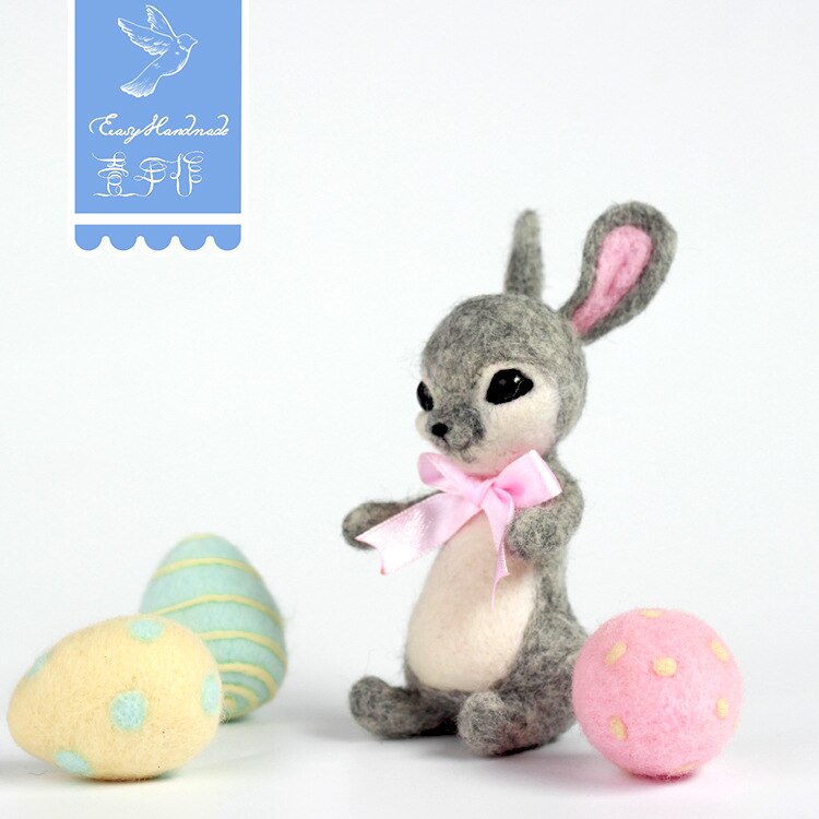 Easyhandmade Easter Bunny and Easter Eggs Set Wool... – Grandado