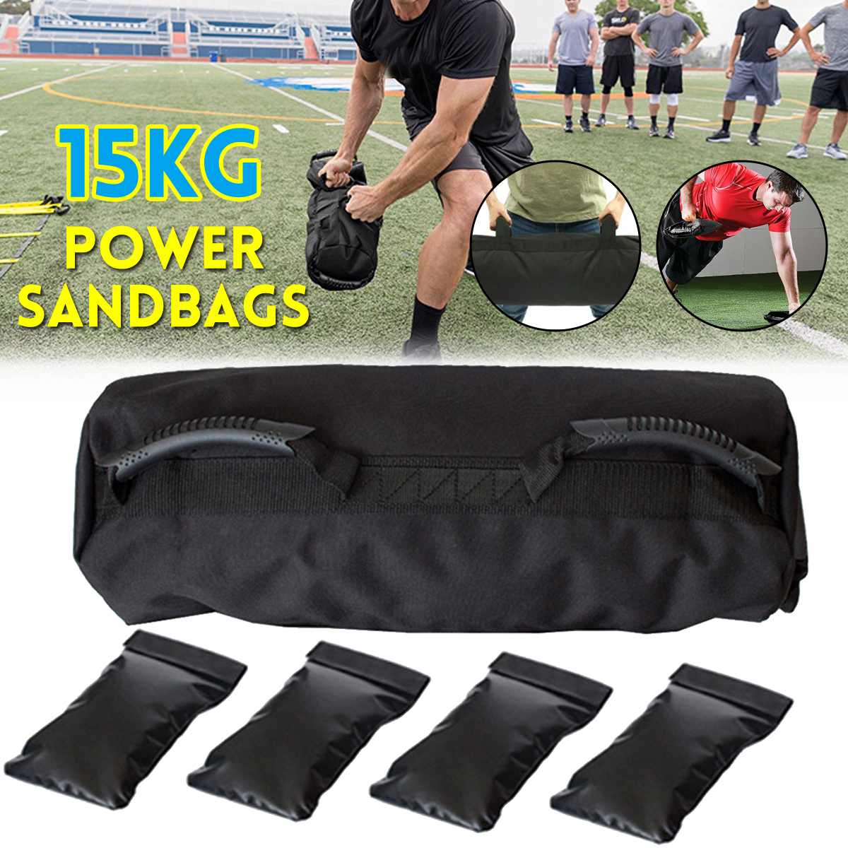 15KG Filled Weight Sand Power Bag Strength Trainin... – Vicedeal