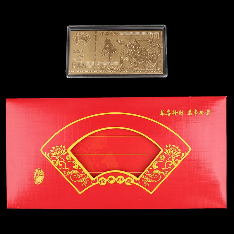 Year Gold Foil Commemorative Note Ox Commemorative... – Grandado