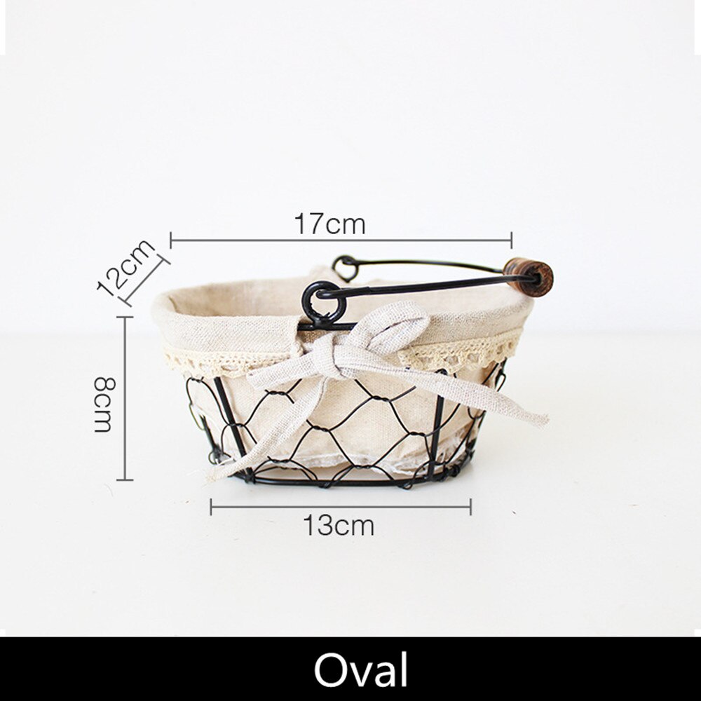 Nordic Style Handwoven Iron Bread Basket Portable ... – Grandado