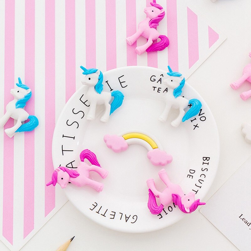 3 Pcs/pack Rainbow Unicorn Rubber Eraser Primary S... – Vicedeal