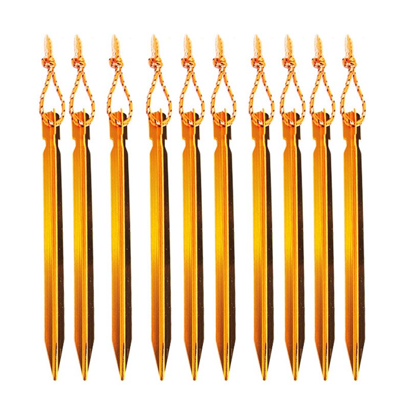 10 Pcs Tent Peg Nail Aluminium Alloy Stake with Ro... – Grandado