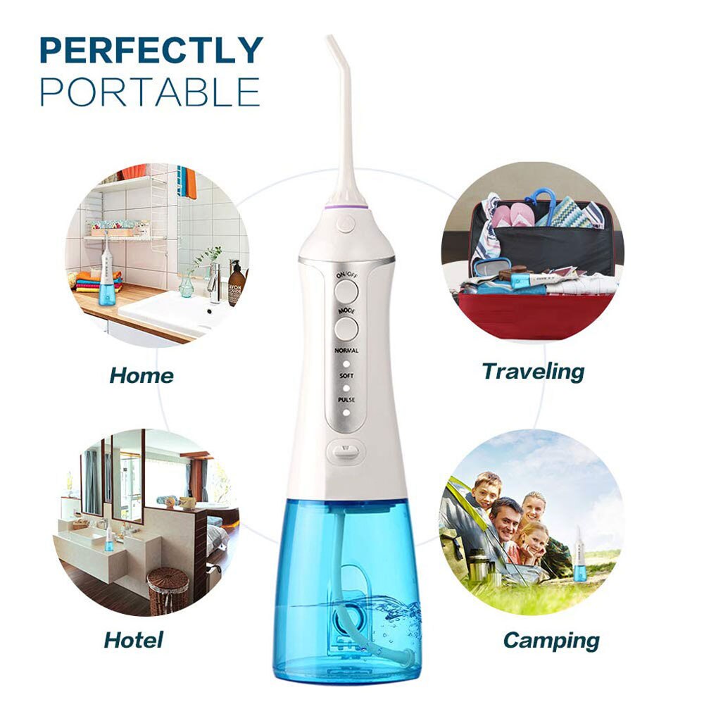 Irrigator vandtråd oral dental flosser jet 300ml 3... – Grandado