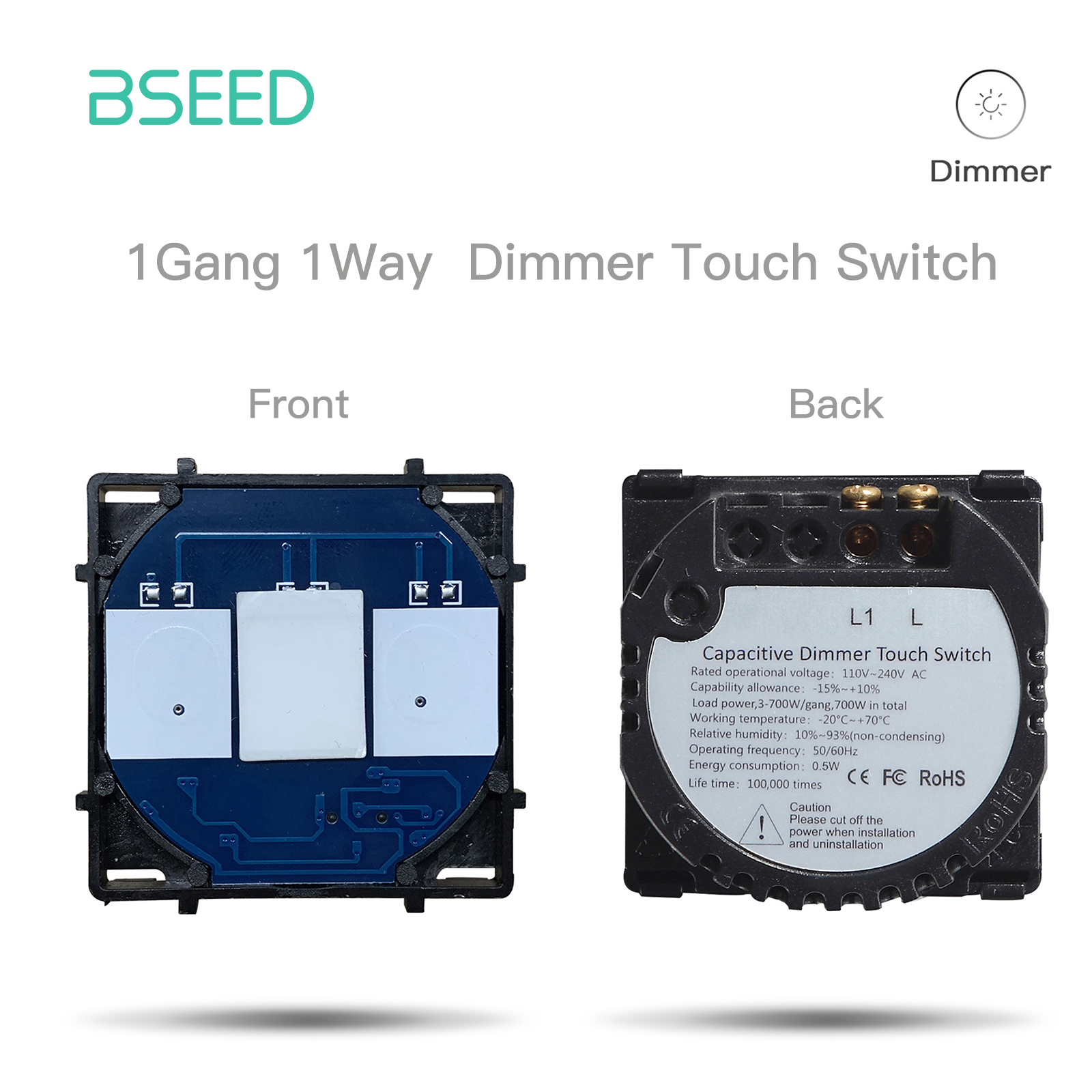 BSEED 1/2/3Gang Wall Touch Switch 1/2/3Way Functio... – Grandado