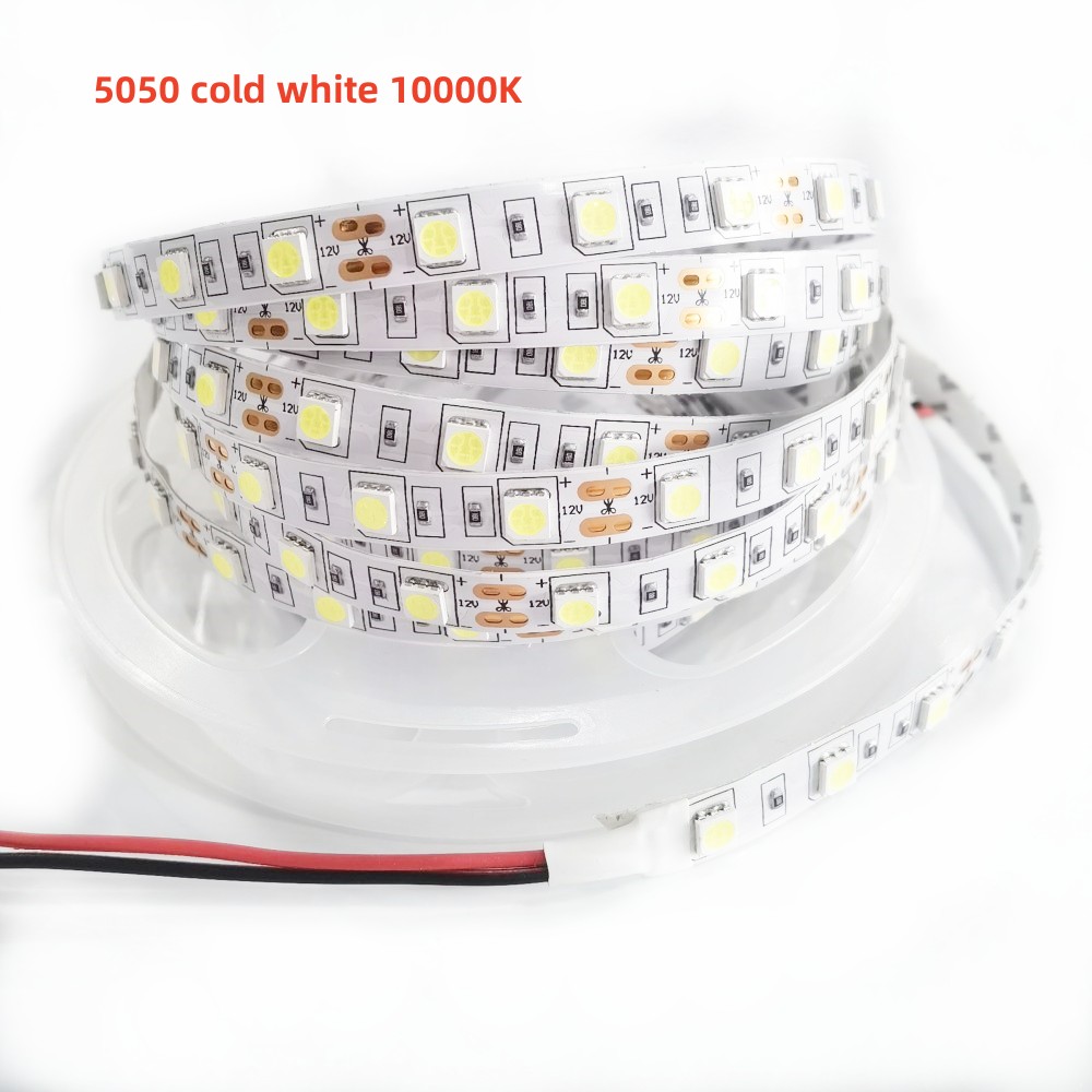 Led Strip 5050 Dc 12V Koud Wit 10000K 5 Meter Niet... – Grandado