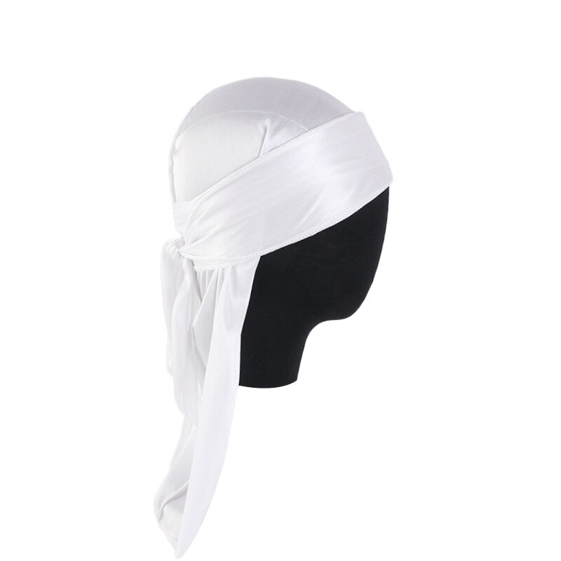 Satin Silky Durags Women Wigs Turban Men Solid Col... – Grandado