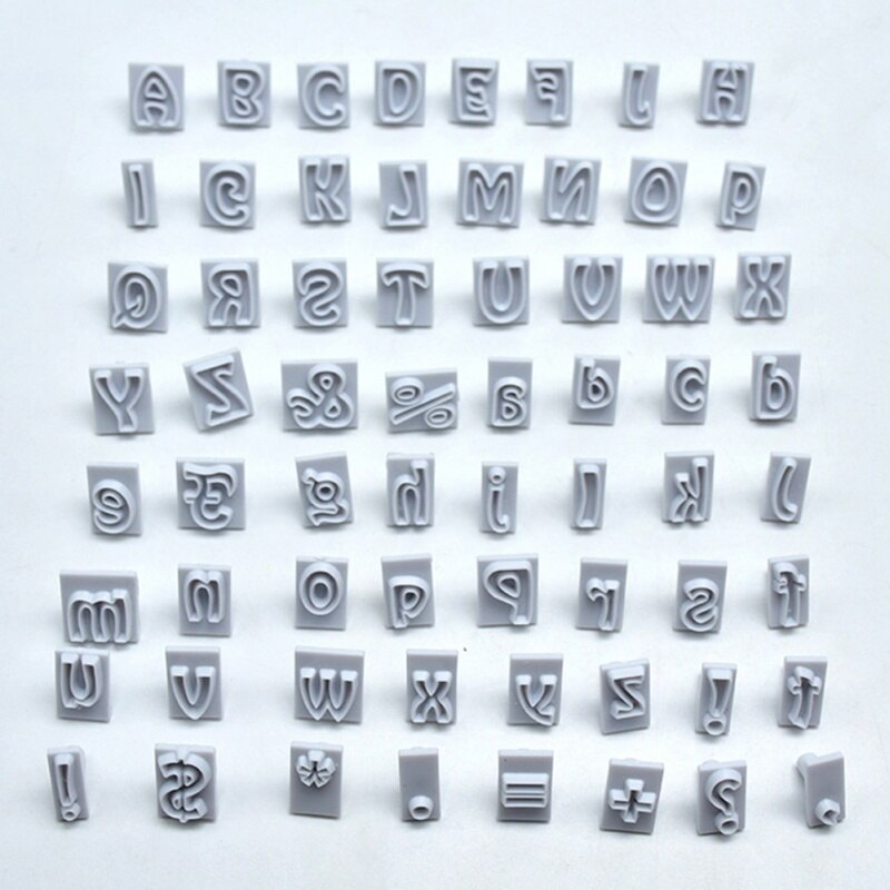 64PCS Characters Alphabet Letters Baking Cake Mold... – Grandado