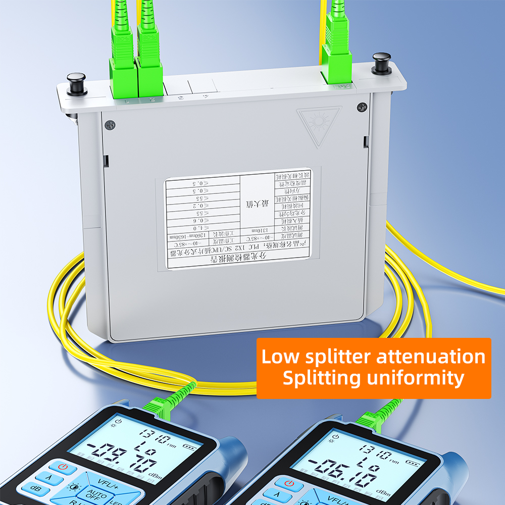 SAIVXIAN SC APC PLC 1x2/16 Fiber Optic Splitter Bo... – Vicedeal