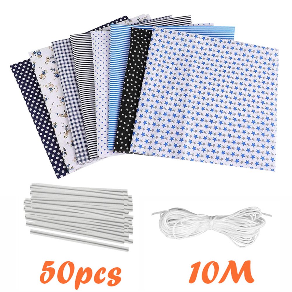 Diy Set Katoen Textiel Stof 50X50 Cm Met 10 M Elas... – Grandado