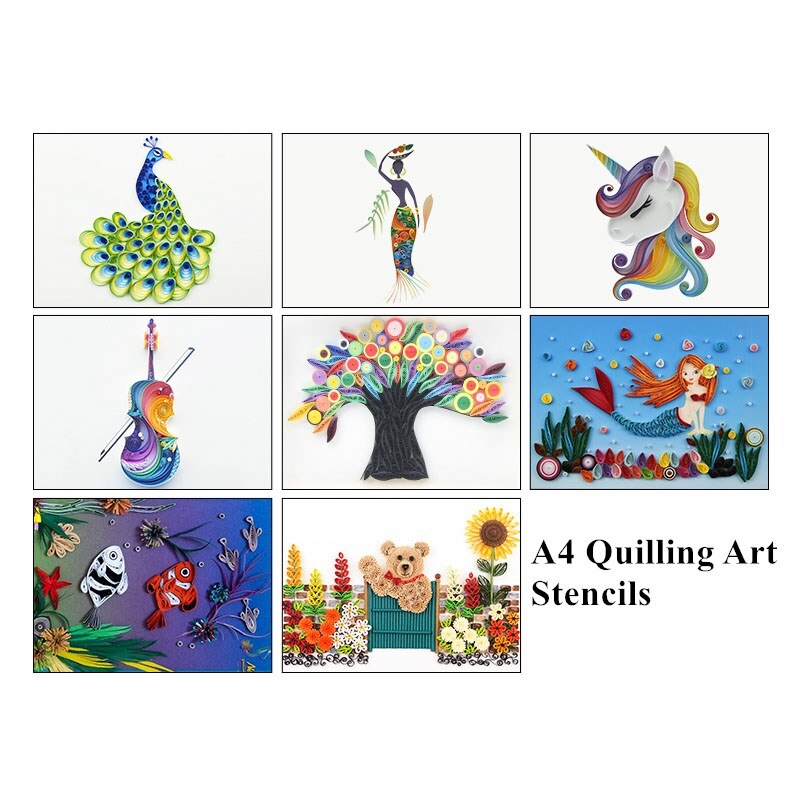 A4 Stencil Quilling Paper Art Paper Filigree Patte... – Grandado