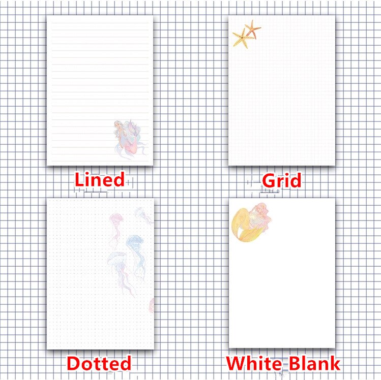 "Mermaid" Hard Cover Journal Dagboek Gestippelde G... – Grandado