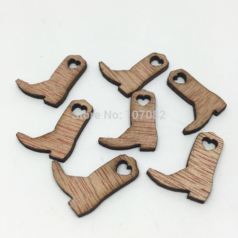 100pcs 20x16mm Wood Cowboy Boots Embellishments Cr... – Vicedeal