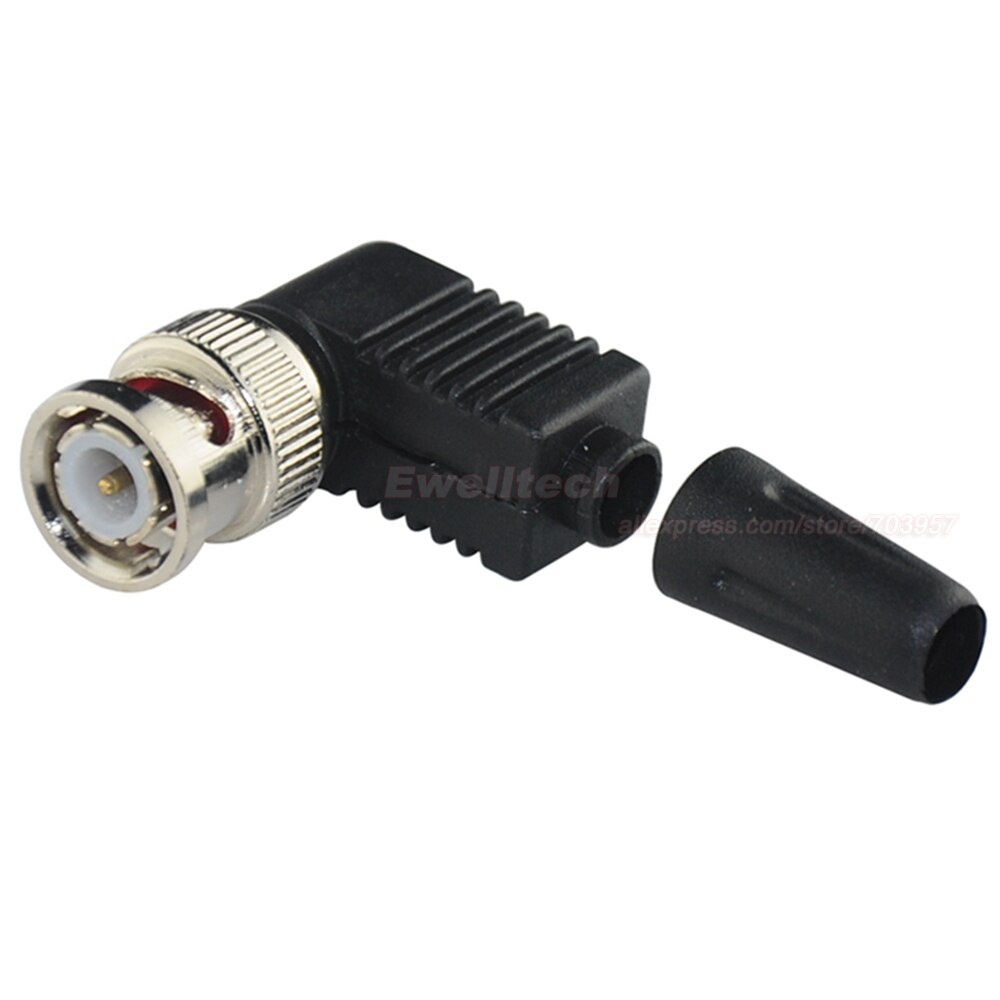 Solderless BNC Male Plug pin RG59 Right Angle Conn... – Vicedeal