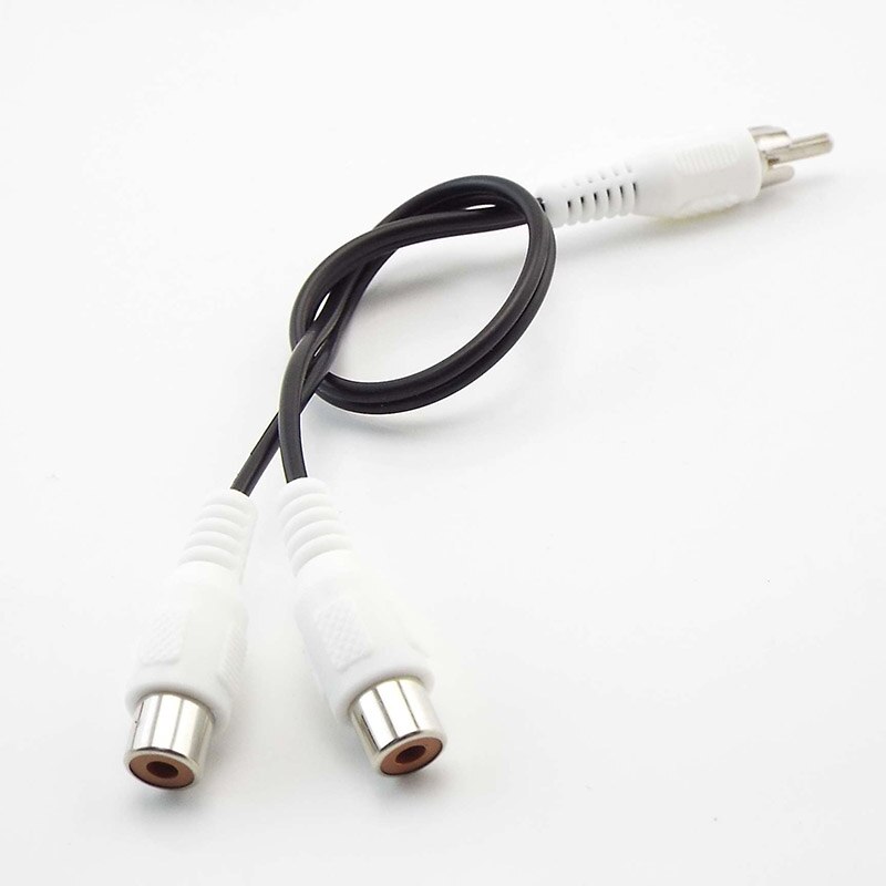 1 to 2 Way Y Splitter Cable RCA Male to 2 Female P... – Grandado
